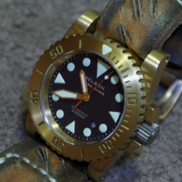 SOLD: HELSON BRONZE Shark Diver LNIB Plus Extras | WatchCharts Marketplace