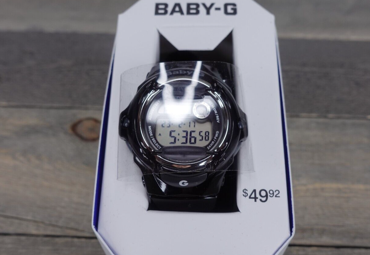Casio Women's Baby-G Shock Black Resin Digital Watch - BG169R-1M - NEW ...