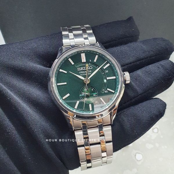 Seiko Presage Green Dial With Power Reserve Men's Automatic Dress Watch ...