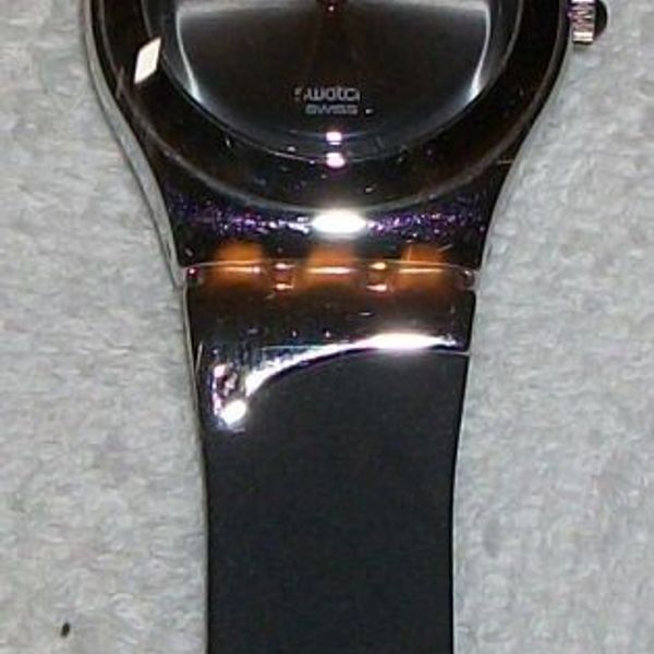 2002 Swatch Irony Watch Deep Night YLS125 New Battery Runs Great ...