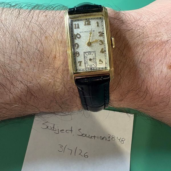 [WTS] 1939–1941 Hamilton Art Deco Tank – 14K Solid Gold – Cal. 982 ...