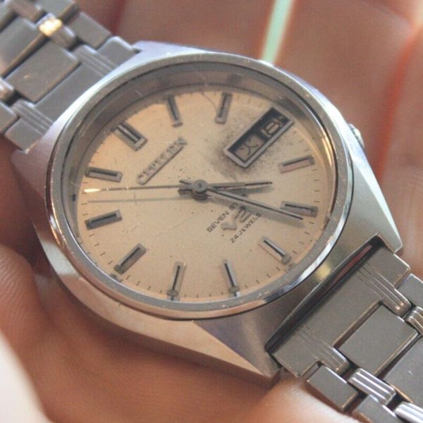 Vintage Citizen Seven Star V2 Mechanical watch, running, 36mm case ...