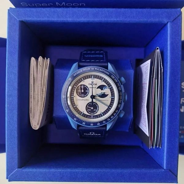 Swatch x Omega Moonswatch Mission To The Super Blue Moonphase Watch ...