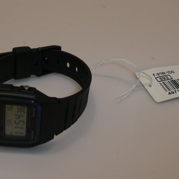 Casio F91W-1 Unisex Black Digital Watch with Black Band | WatchCharts ...