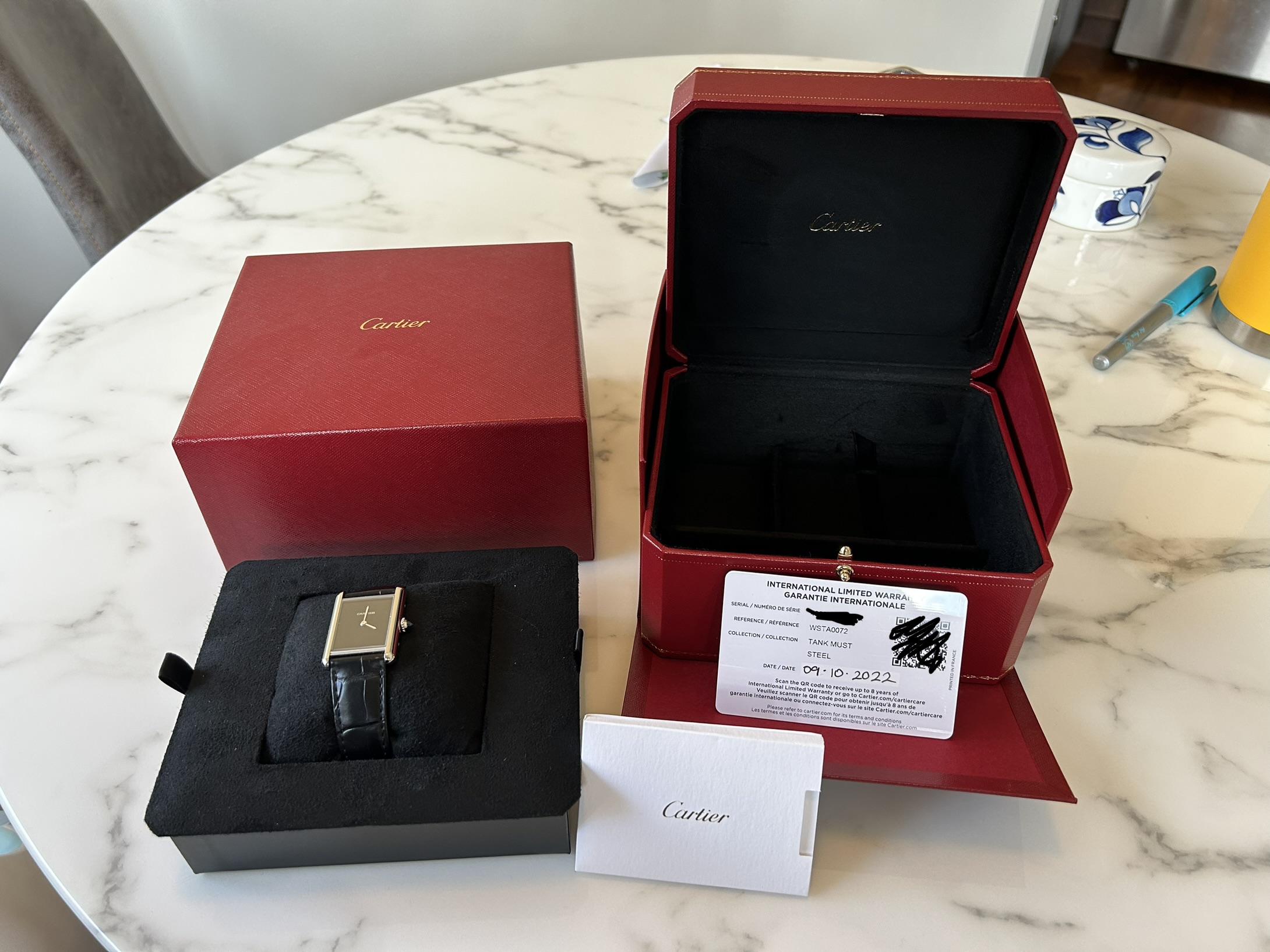 [WTS] Cartier Tank Must de Cartier WSTA0072, Black Lacquered Dial ...