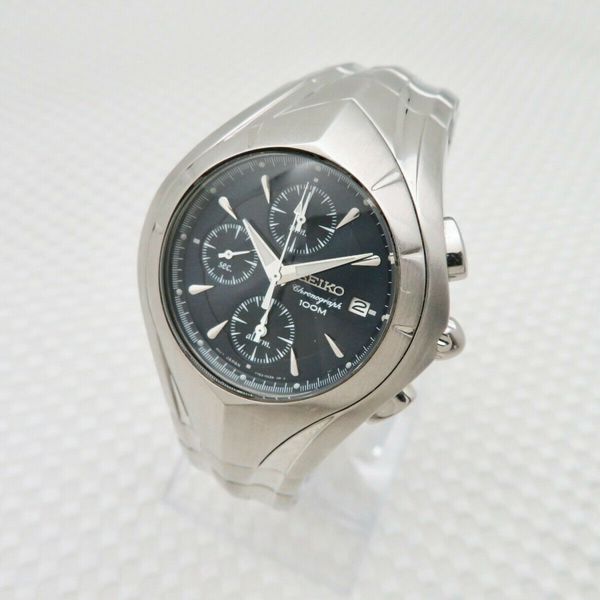 Mens Vintage SEIKO CHRONOGRAPH ALARM 100M Quartz Wristwatch 7T62-0FN0 -WORKS | WatchCharts ...