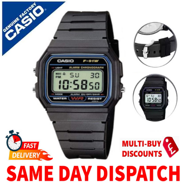 Original Casio Class Digital Watch with Resin Strap in Black -Water ...