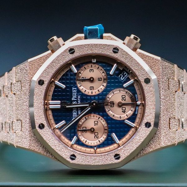 FS: AP Royal Oak Chrono FROSTED Rose Gold. Blue. 26239OR | WatchCharts Marketplace