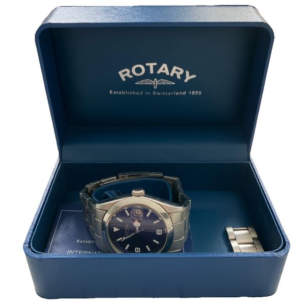 Rotary Men's Stainless Steel Watch Blue Dial Ref: 10322 | WatchCharts ...