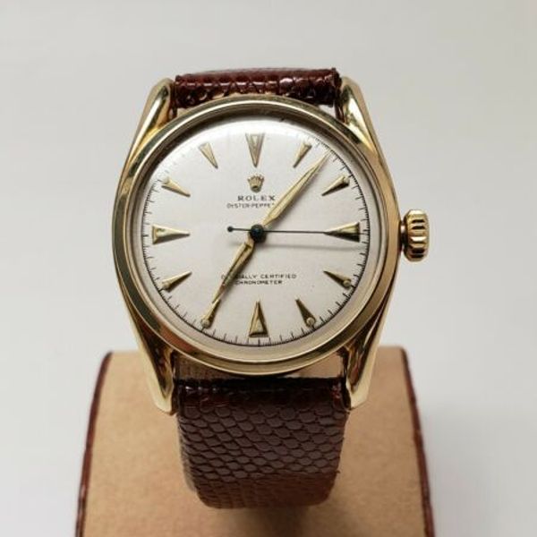 Rolex Oyster Perpetual Vintage 1951 14K Gold 6092 Bombay Auto Mens ...