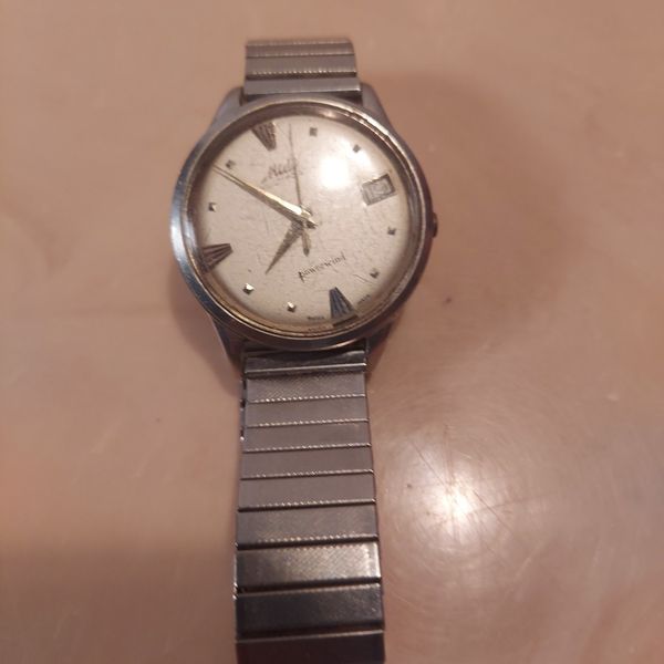 Vtg. Mido Multifort Stainless Powerwind Automatic , BULOVA Pocket Watch ...