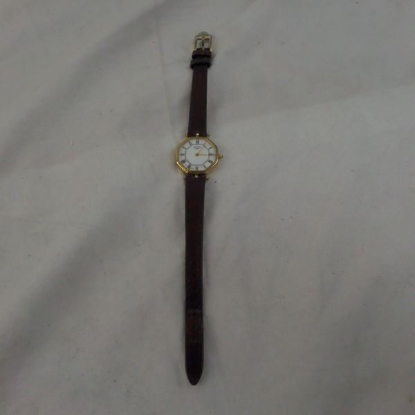 Rotary Watch Ladies 3 Microns Electro Gold Plated Quartz Octagonal Face ...