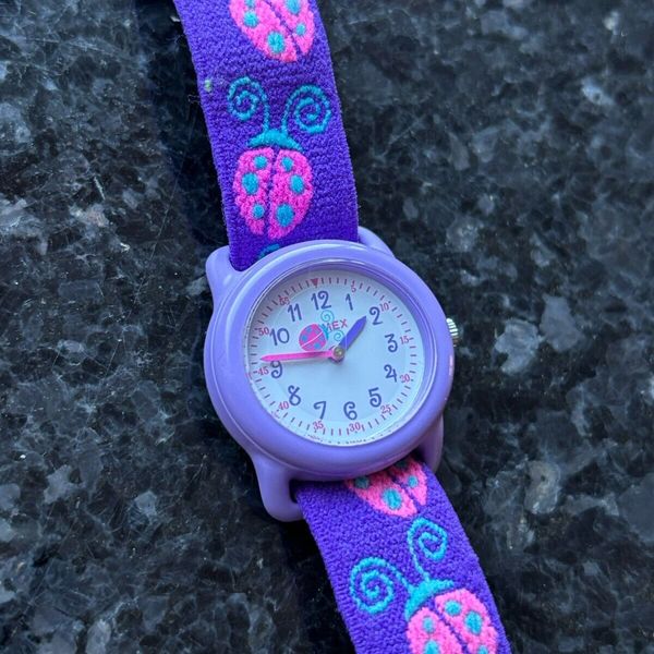 Vintage Timex - Kids Time Teacher Ladybird Watch - Stretchy Strap - New ...