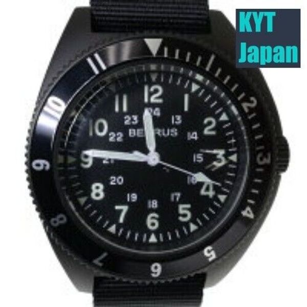 BENRUS.TYPE-II Military Watch Quartz Watch Black Used From Japan ...