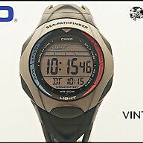 Vintage Casio sps-300-1 sea-pathfinder, qw.2572. wr.100m, year 2002 ...