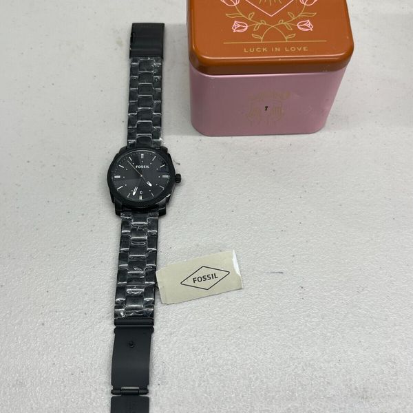 Fossil Machine Black Stainless Steel Watch FS4775 - NEW / DEFECTS ...