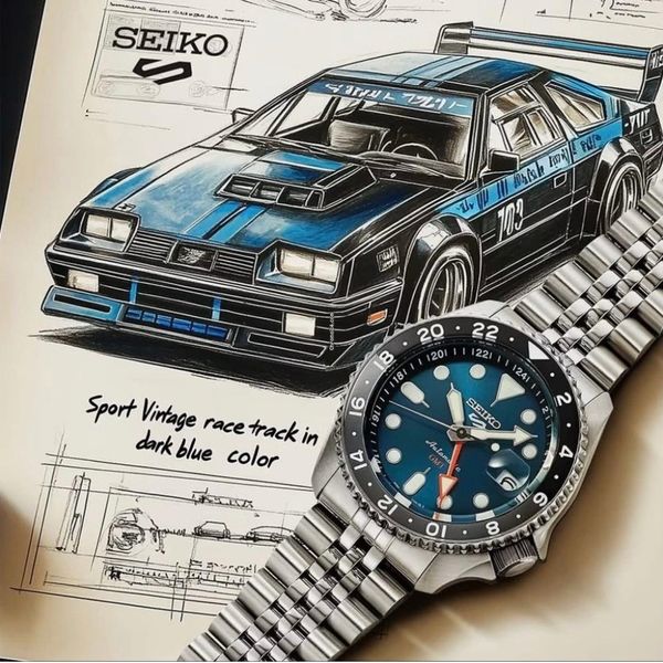 Seiko 5 Sports SKX Racer's Heritage "Velocity Blue" Car (with box) GMT ...