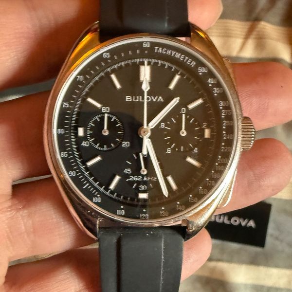 Bulova Lunar Pilot Precisionist Quartz Chronograph 96A225 Men's Watch ...