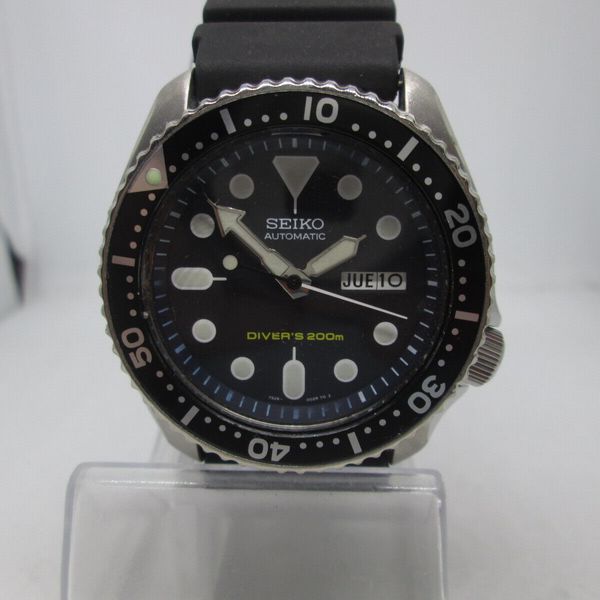 SEIKO 7S26-0020 SKX007 DAYDATE STAINLESS STEEL AUTOMATIC MENS DIVER ...