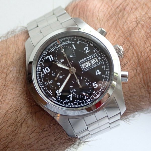 Hamilton Khaki Automatic 25j Valjoux 7750 Chronograph pilot Model ...