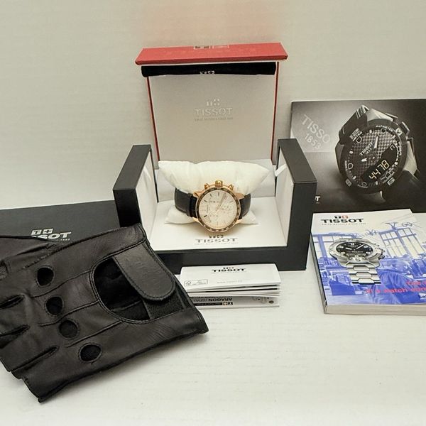 W1) Tissot T095417A Quickster Chronograph Quartz Men Wrist Watch Box ...