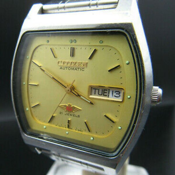 X507 ⭐⭐ VINTAGE "CITIZEN" Day + Date Display Automatic Wrist Watch ⭐⭐ ...