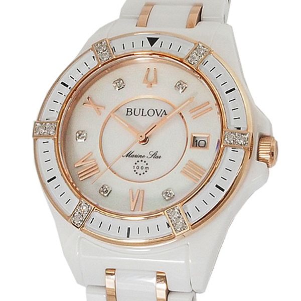 Miura Bulova Bulova Marine Star Shell Dial 98R241 100m water resistant ...