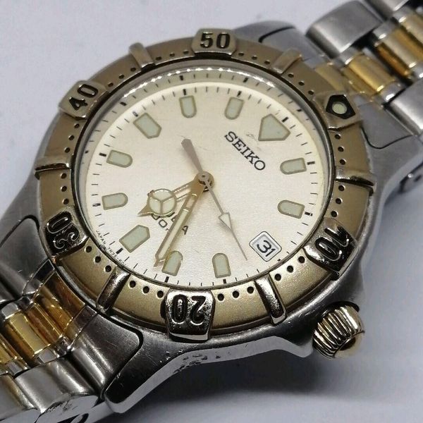 Vintage Seiko Scuba Air Diver 200 M "Sand Dial" Men Quartz Watch 7N35 ...