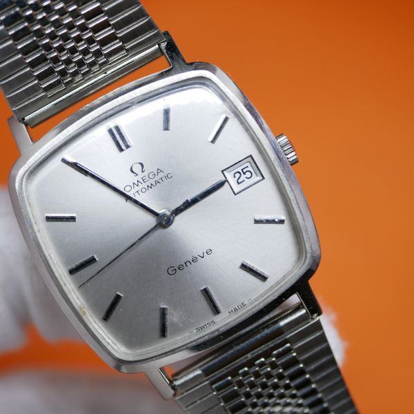[WTS] Omega Automatic Geneve Square Silver Sunburst Dial 162.0060 from ...