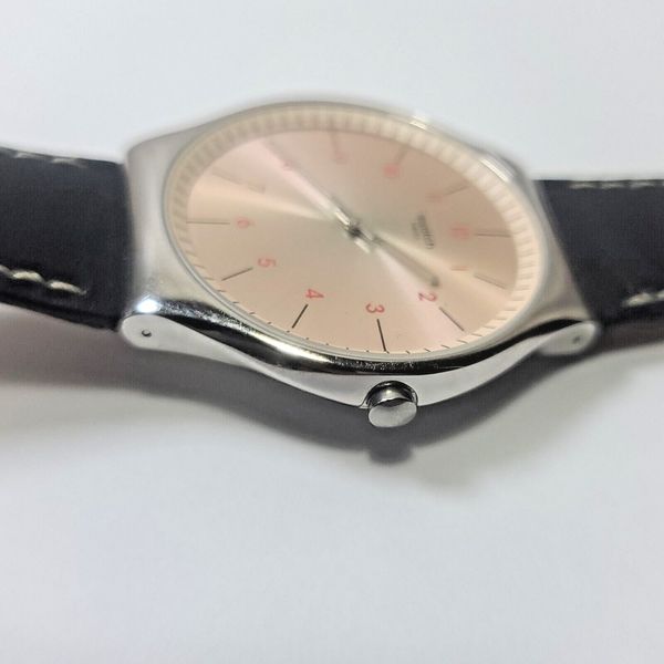 Swatch SMART Stitch Skin IRONY 42 SS07S118 Unisex Black Watch *Has New ...
