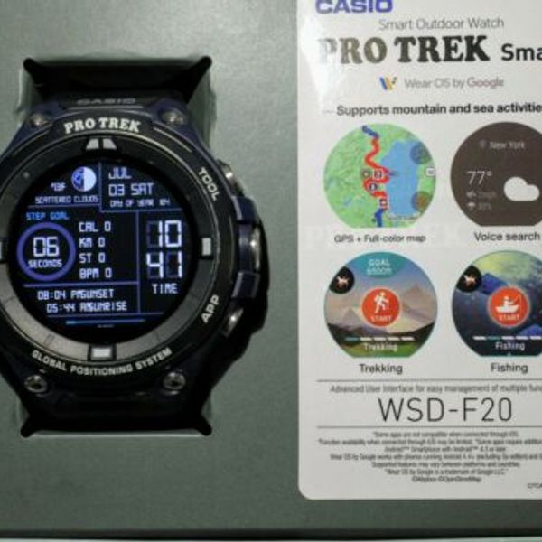 Casio Pro Trek WSD-F20A-BU Smart Wrist Watch for Men | WatchCharts ...