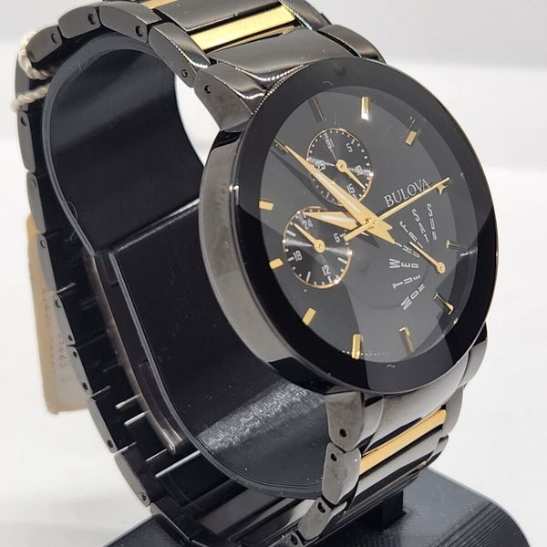 Bulova Futuro 98C124 40 mm Black and Gold Stainless Steel Men's ...