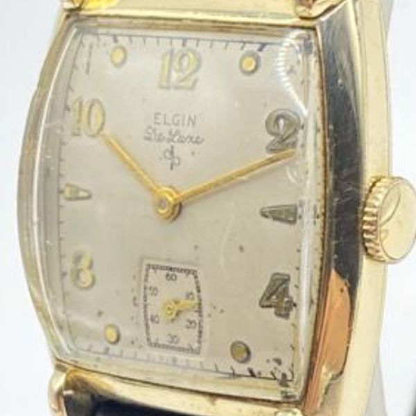 ELGIN DELUXE WRISTWATCH 17 Jewels 4 Adjustments Circa 1940's Runs ...
