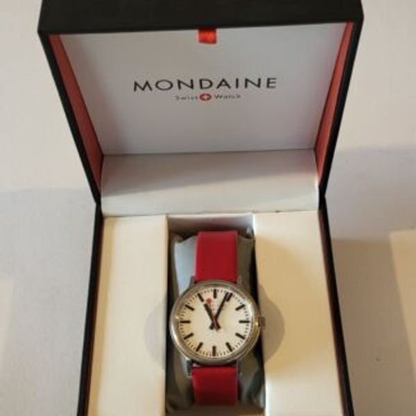 Scarce boxed Mondaine 41mm SBB CFF FFS Official Swiss Railway quartz ...