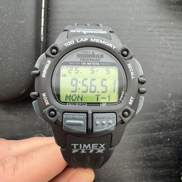 Timex Black Mens Ironman Flix Watch | WatchCharts Marketplace