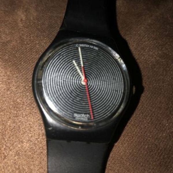 Vintage Swatch swiss watch AG 1985 “spiral face”, Jelly Band. HTF, 35 ...