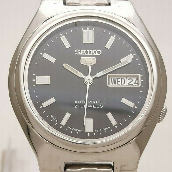 Vintage Seiko 5 Japan 7S26-01T0 21J Automatic See Through Back Men's ...
