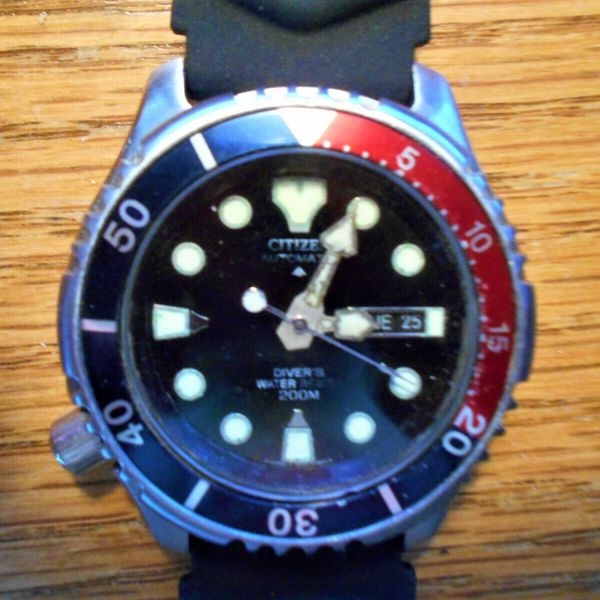 CITIZEN 200m PROMASTER Diver 8203 Pepsi Bezel "Lefty" Automatic 42mm ...