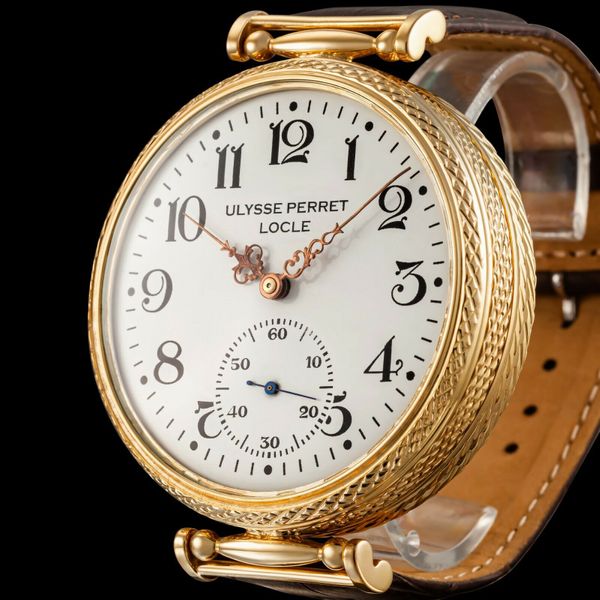 ULYSSE PERRET Locle Men's Wristwatch Vintage 1870s Key Wind Movement 15 ...