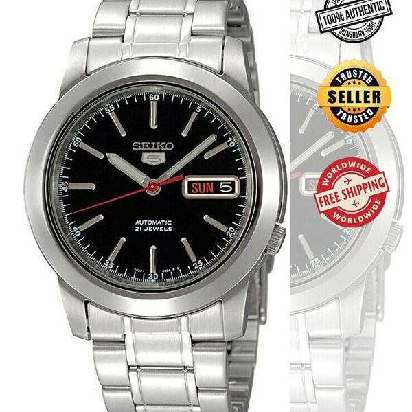 SEIKO 5 Automatic SNKE53 SNKE53K1 Men's Black Dial See Through Steel ...