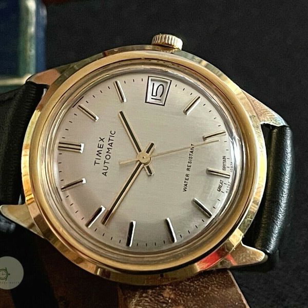 Mens working vintage AUTOMATIC DATE watch TIMEX GB viscount 1978 m108 ...