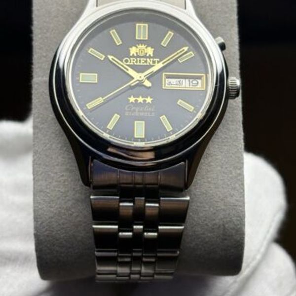 Vintage Orient Crystal Automatic 21 Jewels Men's Wristwatch Day/Date ...