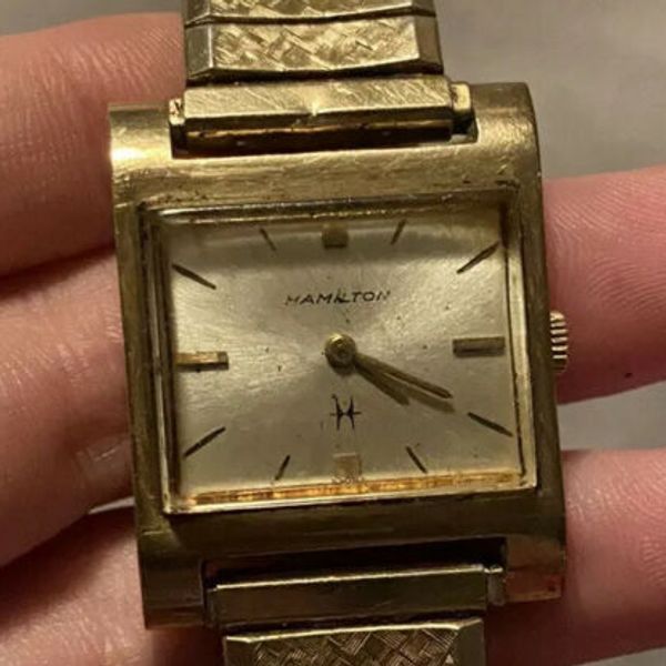Vintage Hamilton 14k Solid Gold Case 680 Movement Running | WatchCharts ...