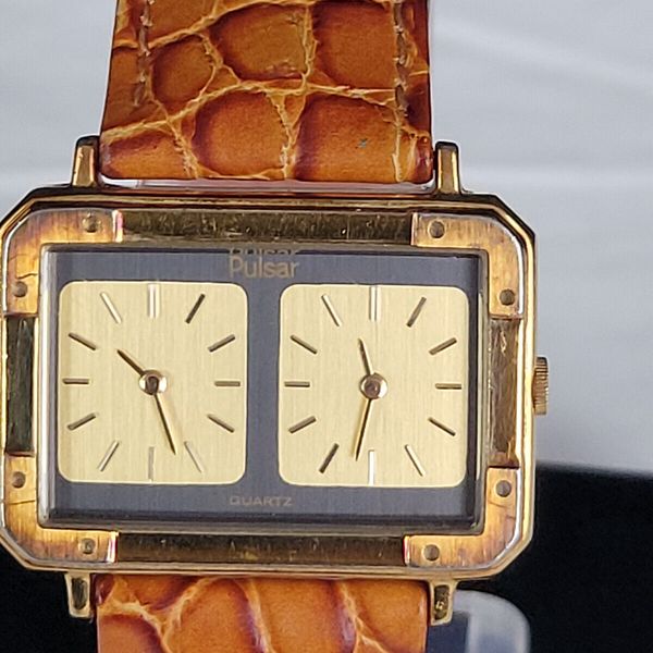 Vintage Seiko Pulsar Y590-5289 Dual Time Watch Quartz RUNNING ...