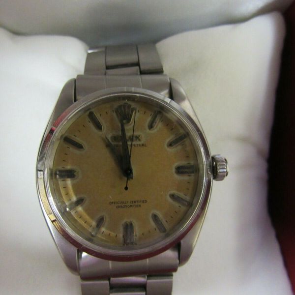 Vintage Rolex Oyster Perpetual Stainless Steel Watch 6565 | WatchCharts ...