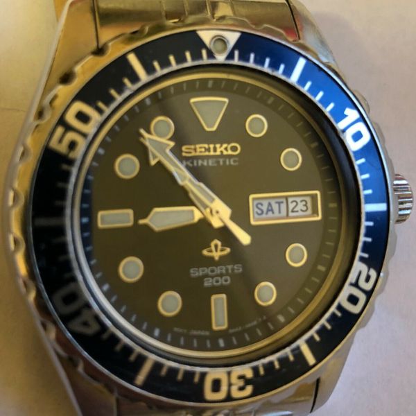 Rare ’all blue’ Seiko Kinetic Sport Diver 200m 5M43-0A40 | WatchCharts ...