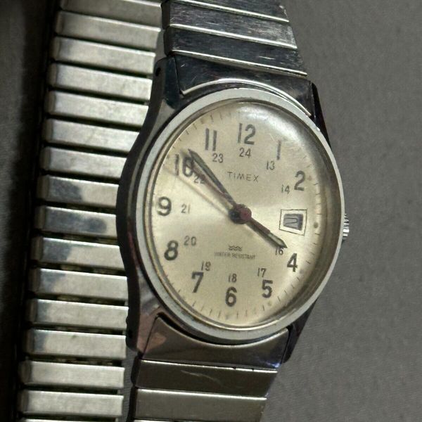 Timex Mechanical Wind Up Stretch Band Watch Works | WatchCharts Marketplace