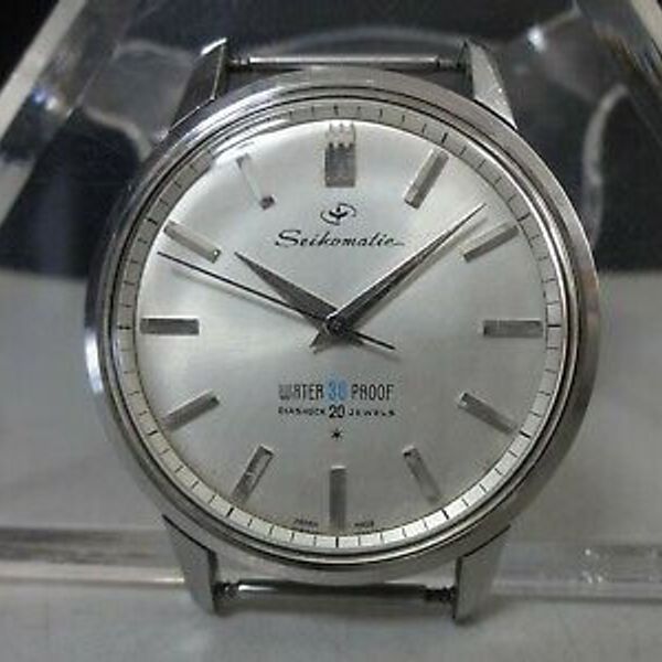 Vintage 1965 SEIKO Automatic watch [Seikomatic] 20J 6201-8930 water 30 ...