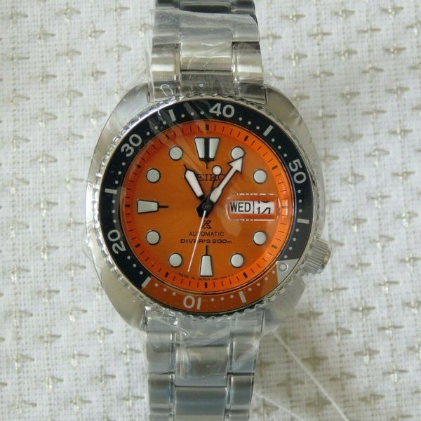 SEIKO PROSPEX Diver 200m Nemo Automatic Turtle Orange Dial SRPC95J1 ...