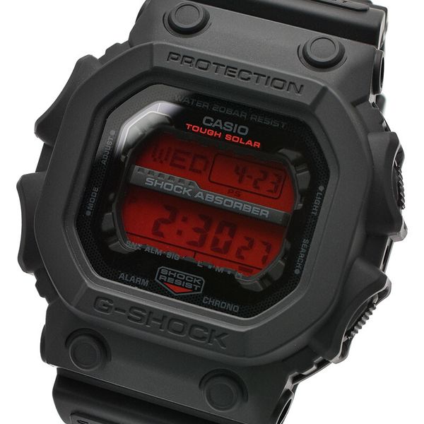 CASIO G-SHOCK GX-56BBR-1JF BLACK AND BOLD RED Quartz Solar Digital ...